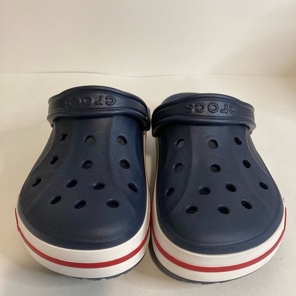 CROCS | Shoes | Crocs Bayaband Slides Mens 4 Womens 6 Classic Red White ...